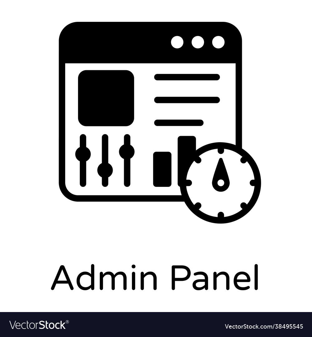 Admin panel Royalty Free Vector Image - VectorStock