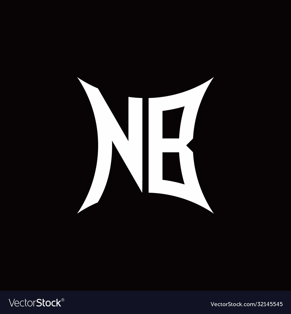 Nb monogram logo with sharped shape design Vector Image