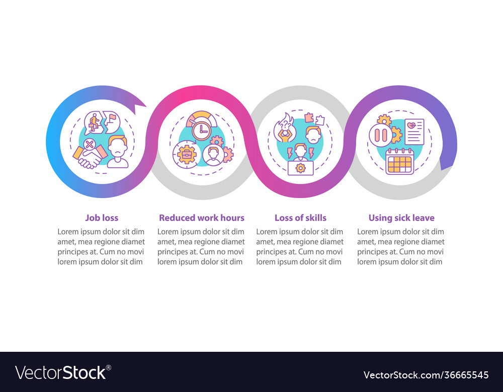 Remote working infographic template Royalty Free Vector