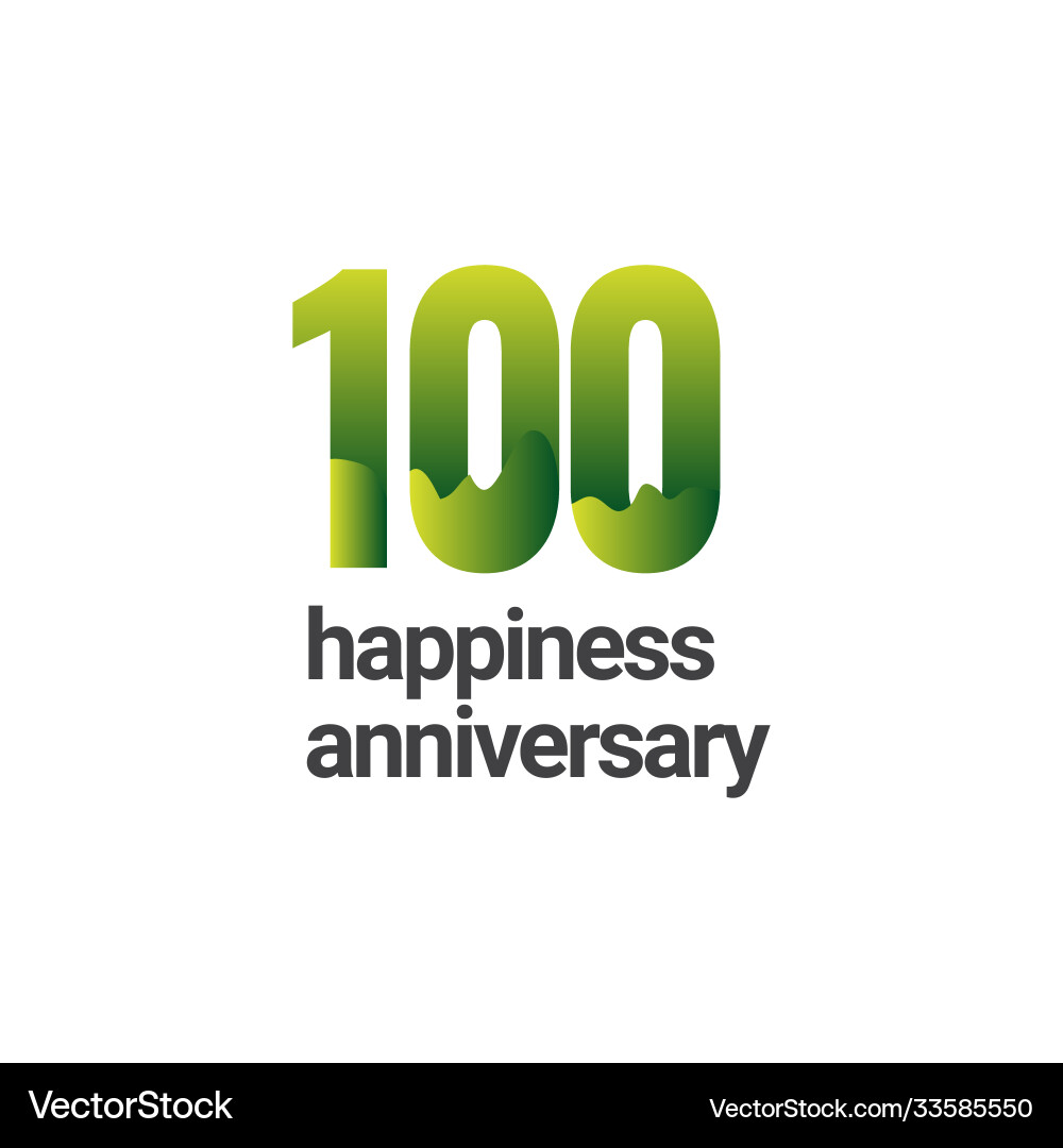 100 years happiness anniversary template design Vector Image