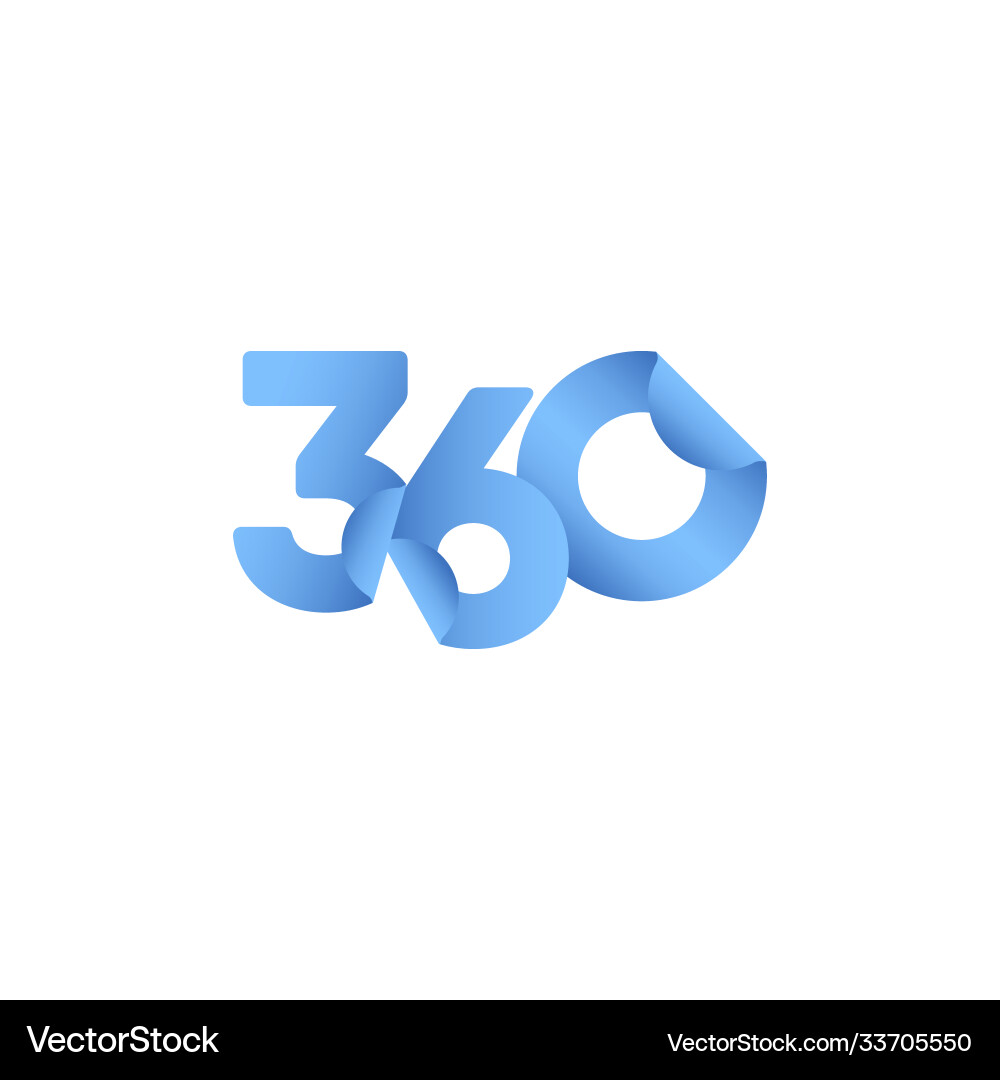 360 paper number label tag template design Vector Image