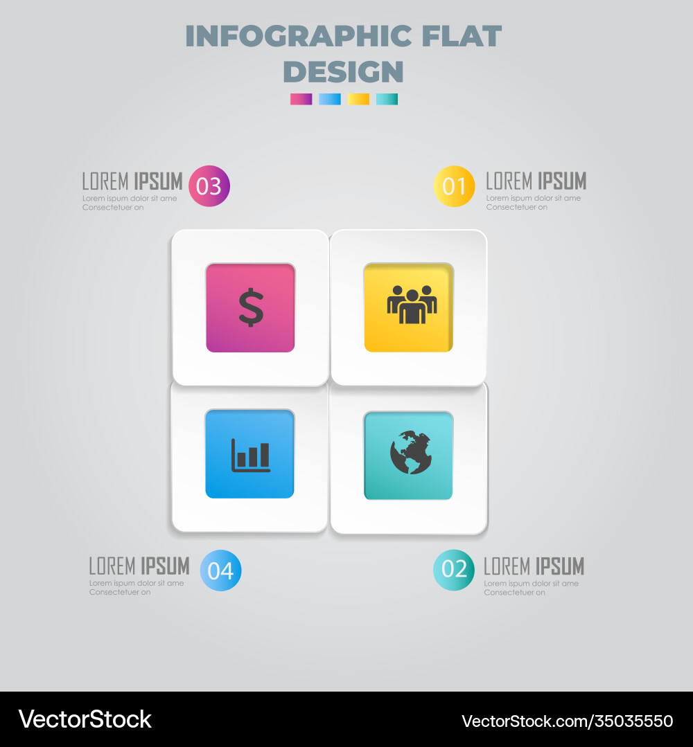 Business data visualization process chart Vector Image