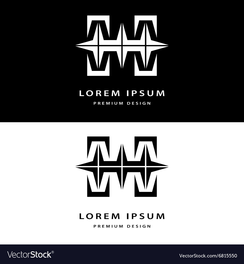 Creative icon monogram design elements Royalty Free Vector