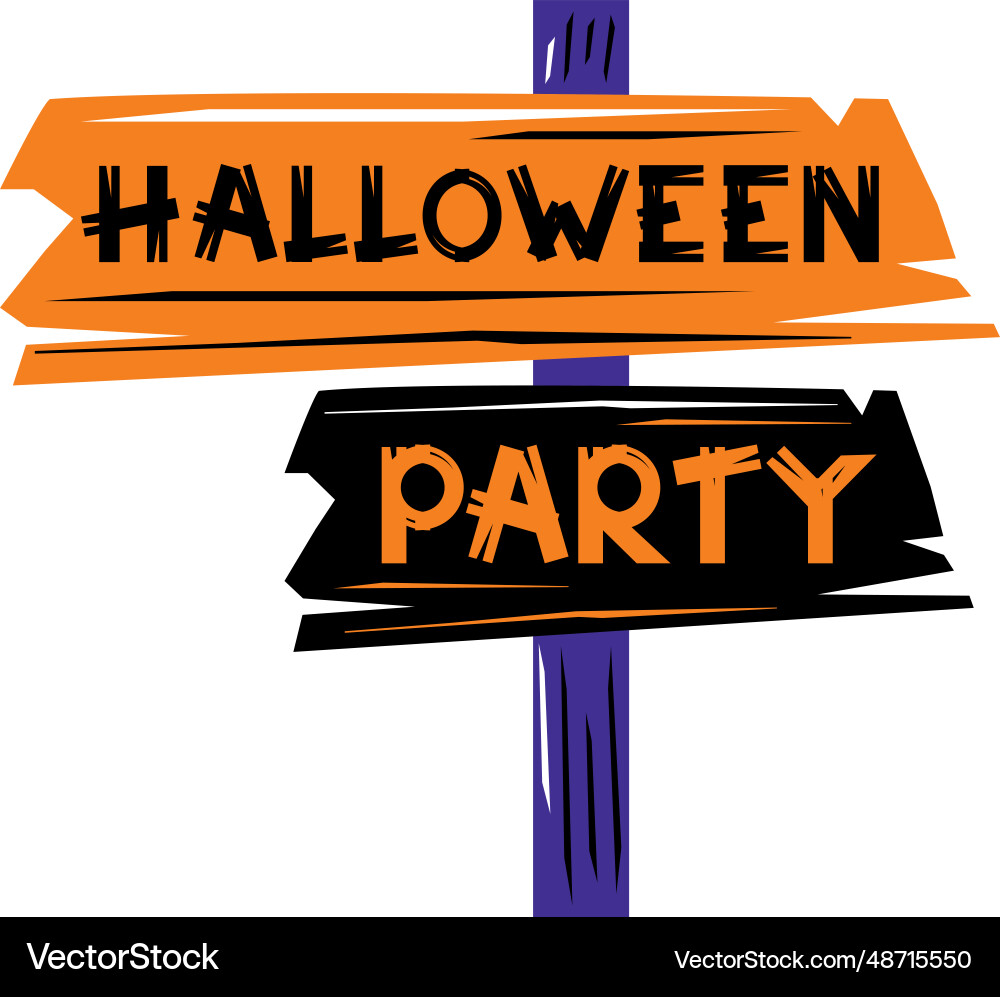 Halloween party placard Royalty Free Vector Image