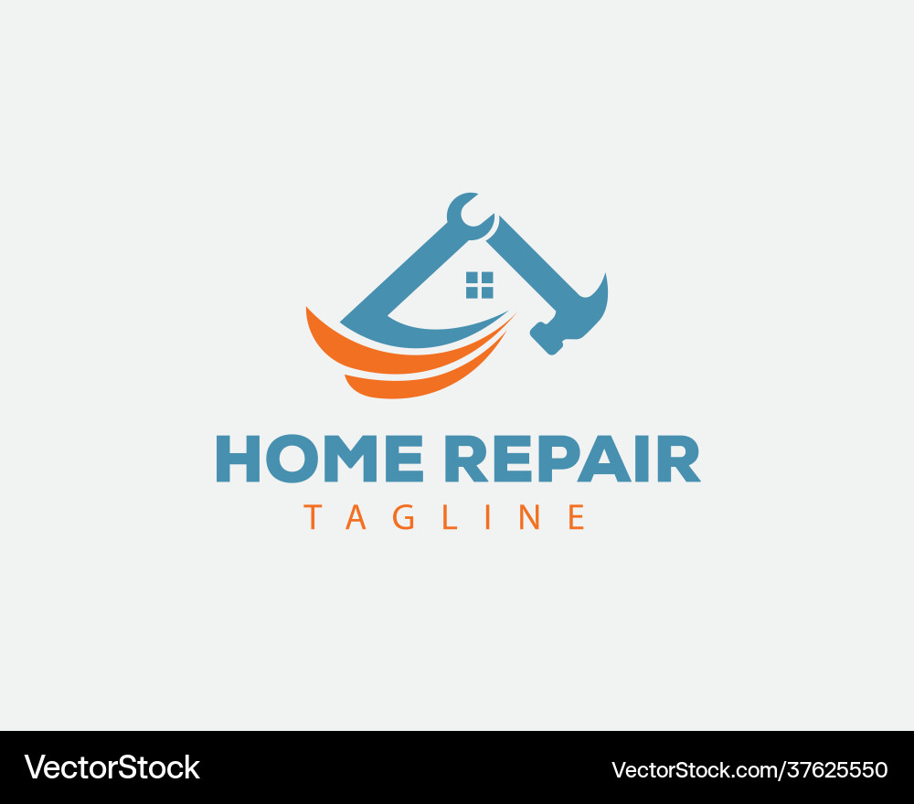 Home repair logo service Royalty Free Vector Image