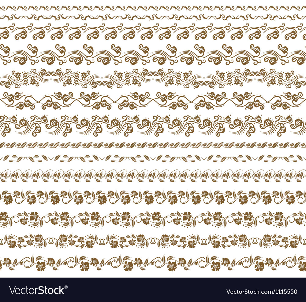 Horizontal elements decoration Royalty Free Vector Image