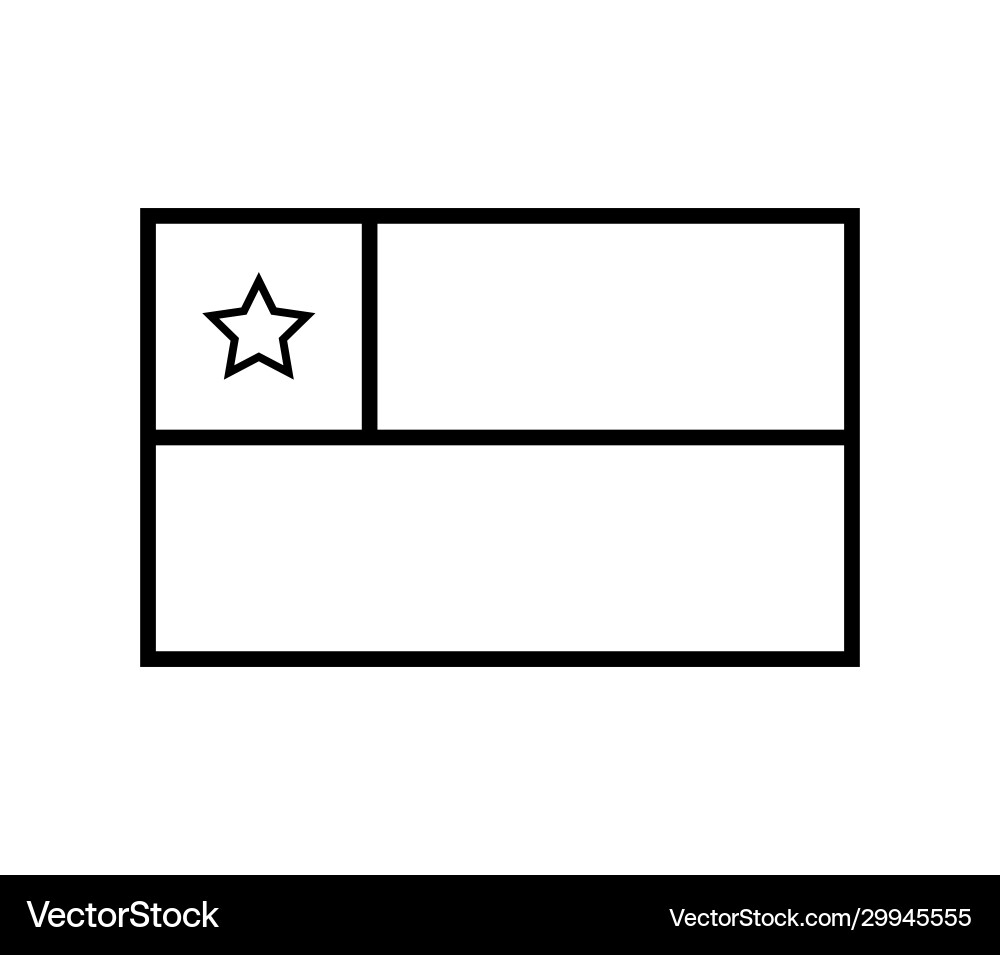 Chile flag icon in on white background Royalty Free Vector