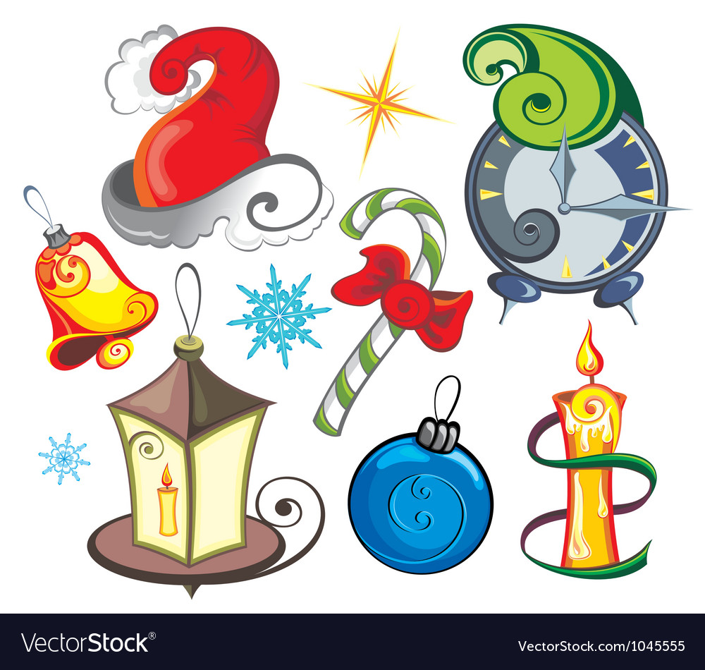 Christmas elements Royalty Free Vector Image - VectorStock