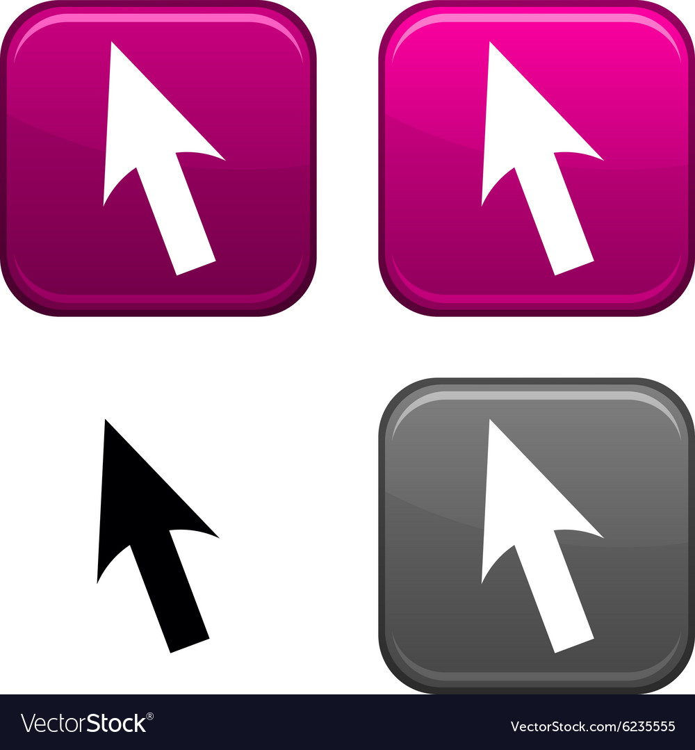 Cursor button Royalty Free Vector Image - VectorStock