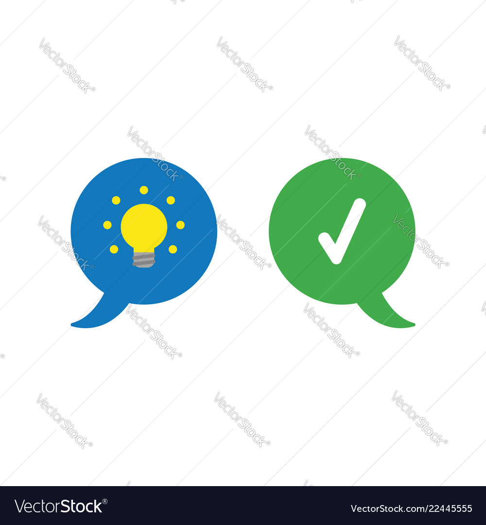 Icon concept of two speech bubbles with glowing Vector Image