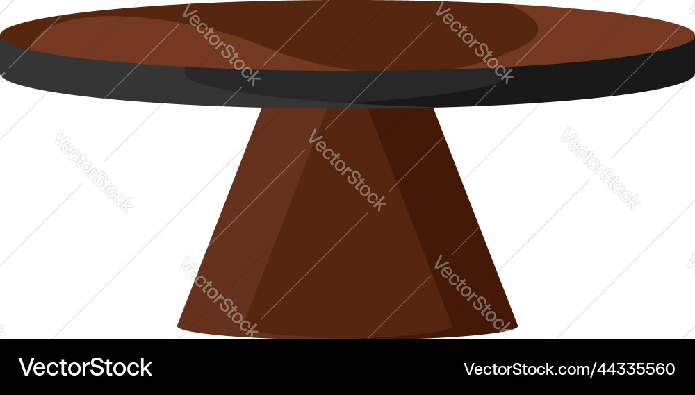 Handmade wooden table on a white background Vector Image