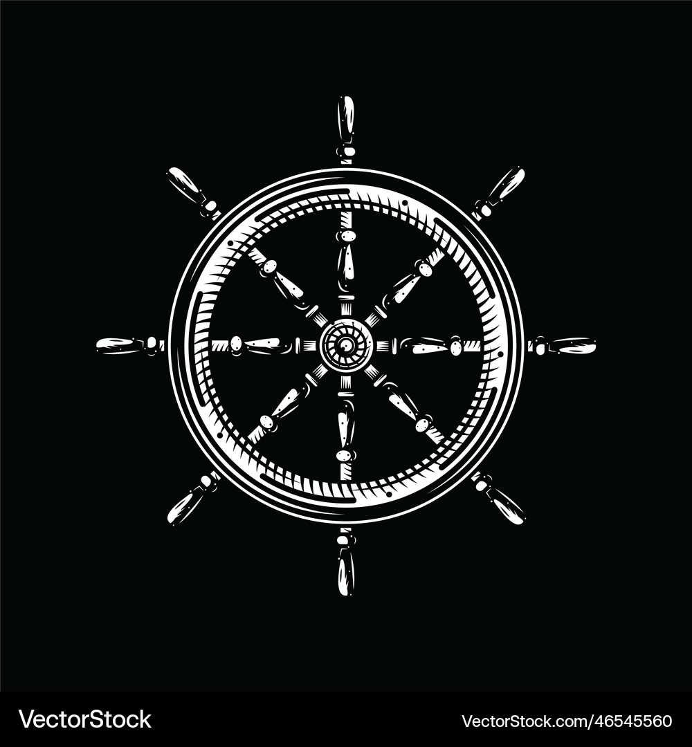 Helm of the ship Royalty Free Vector Image - VectorStock
