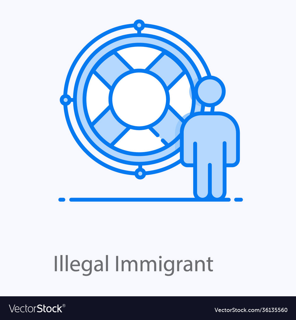 Illegal immigrant Royalty Free Vector Image - VectorStock