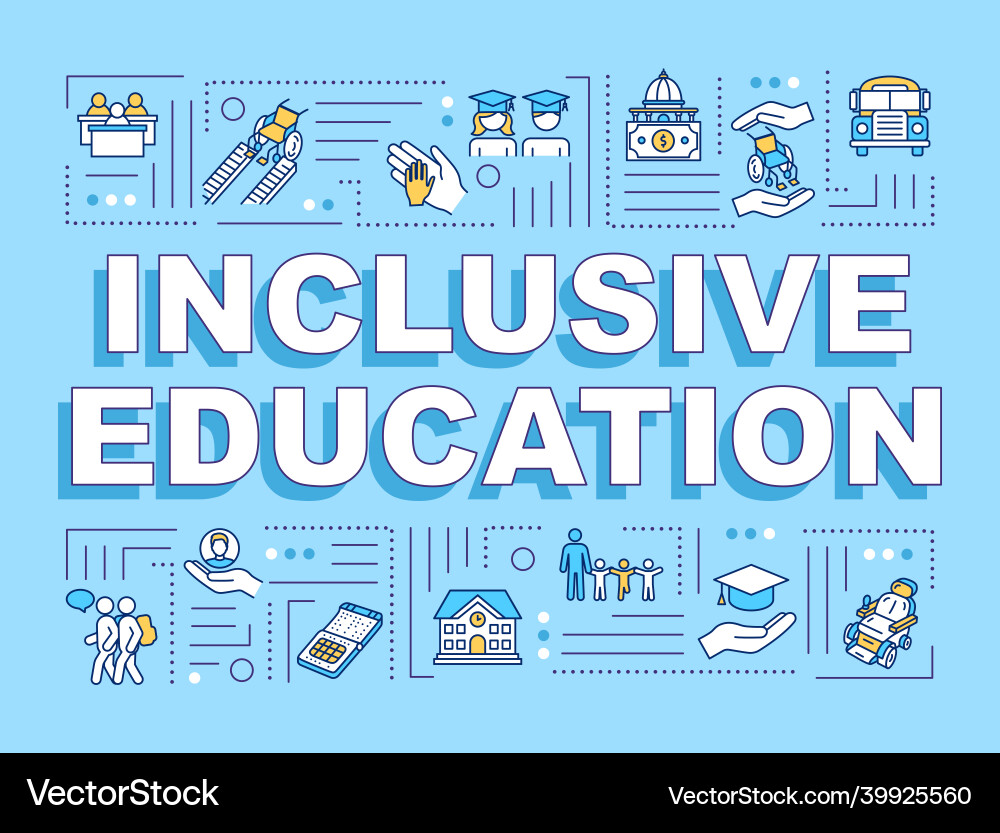Inclusive education word concepts banner Vector Image