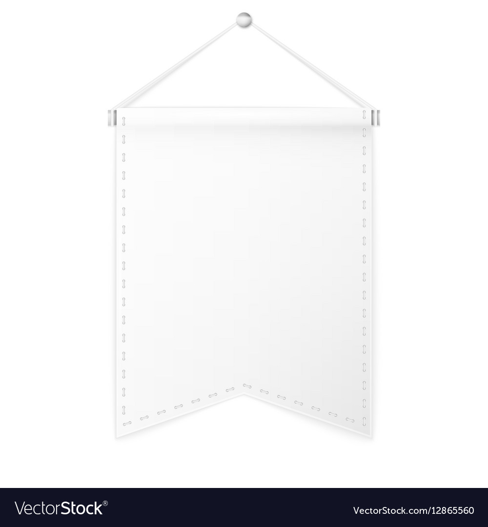 Pennant hanging mockup Royalty Free Vector Image