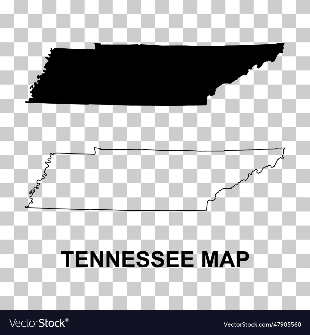 Set of tennessee map shape united states Vector Image