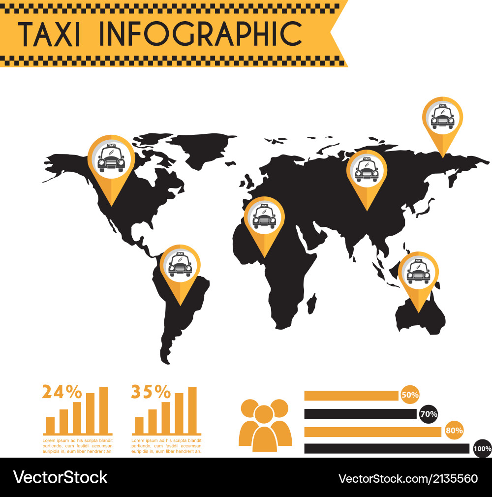 Taxi design over white background Royalty Free Vector Image