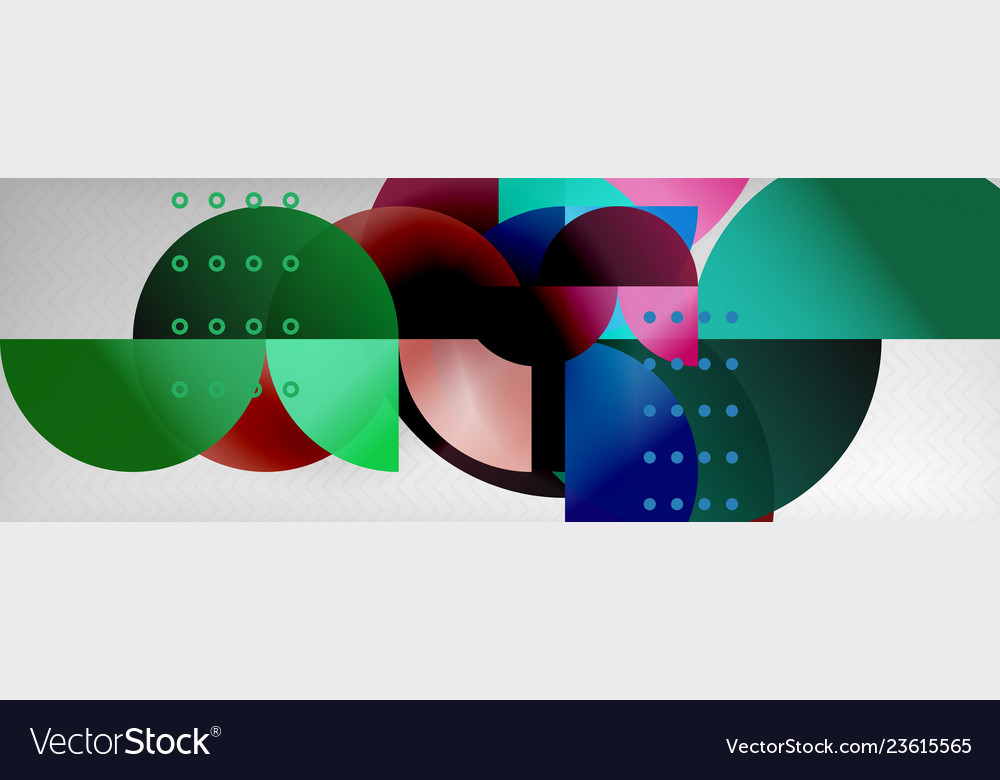 Abstract background geometric circle composition Vector Image