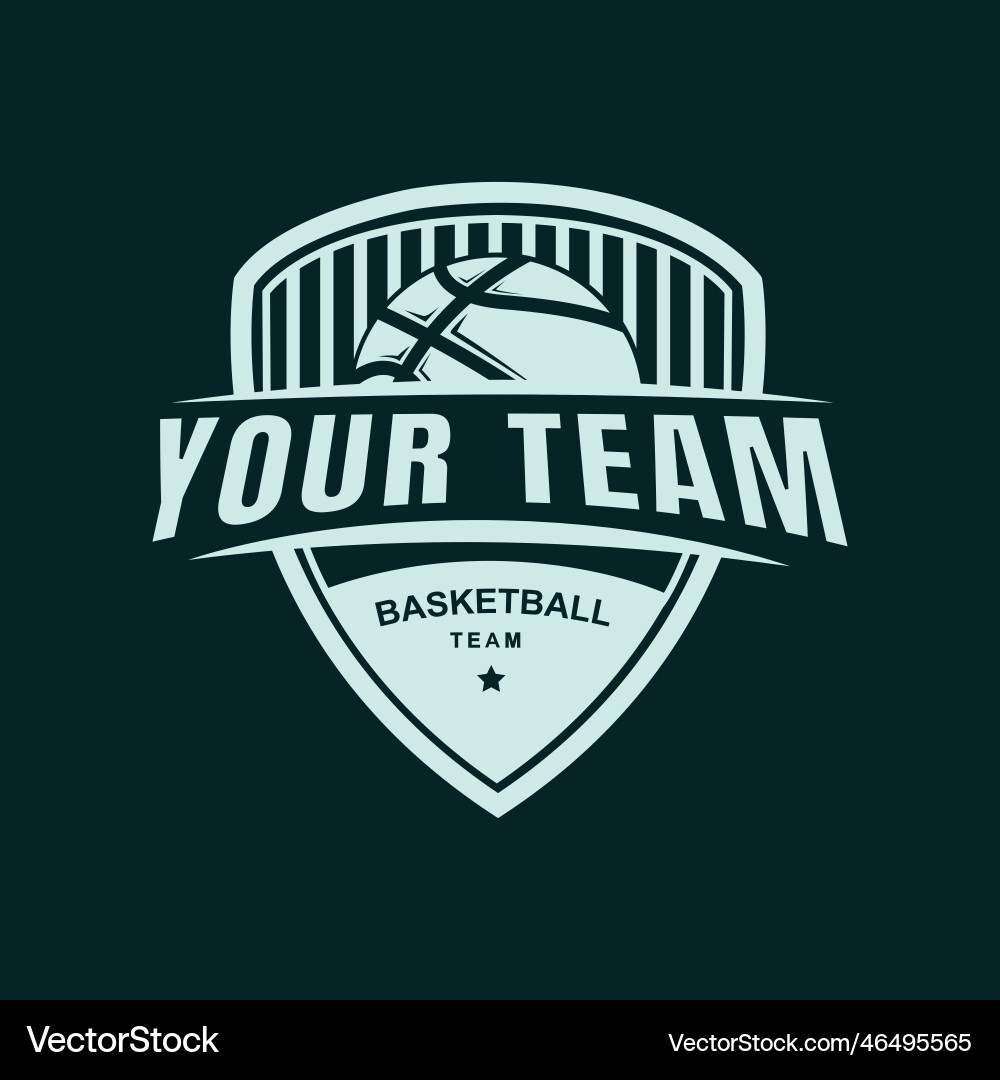 Basketball logo design template simple style Vector Image
