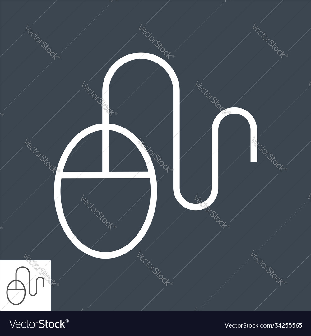 Computer mouse line icon Royalty Free Vector Image Computer mouse line icon Royalty Free Vector Image