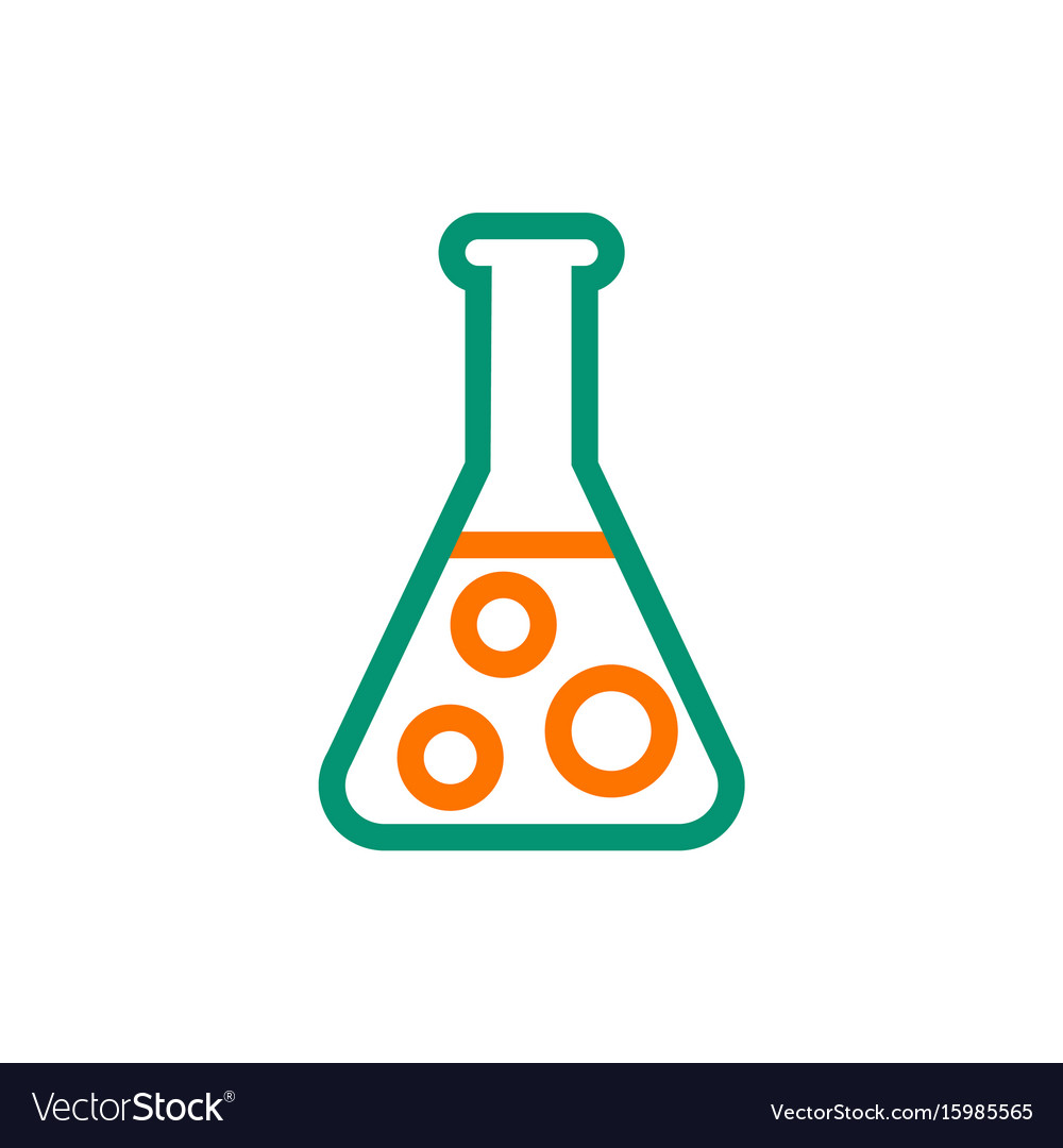 Flask icon on white background Royalty Free Vector Image