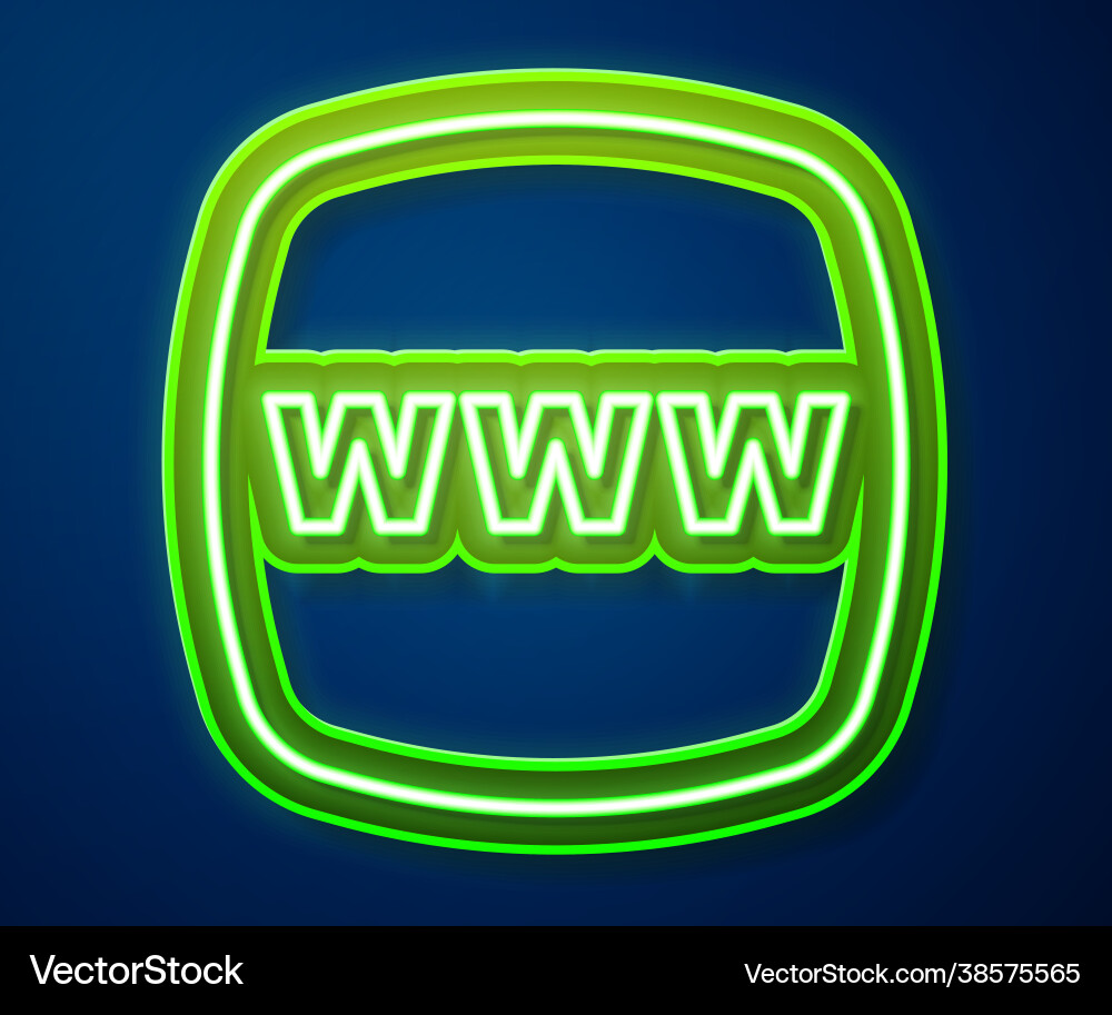 Glowing neon line website template icon isolated Vector Image