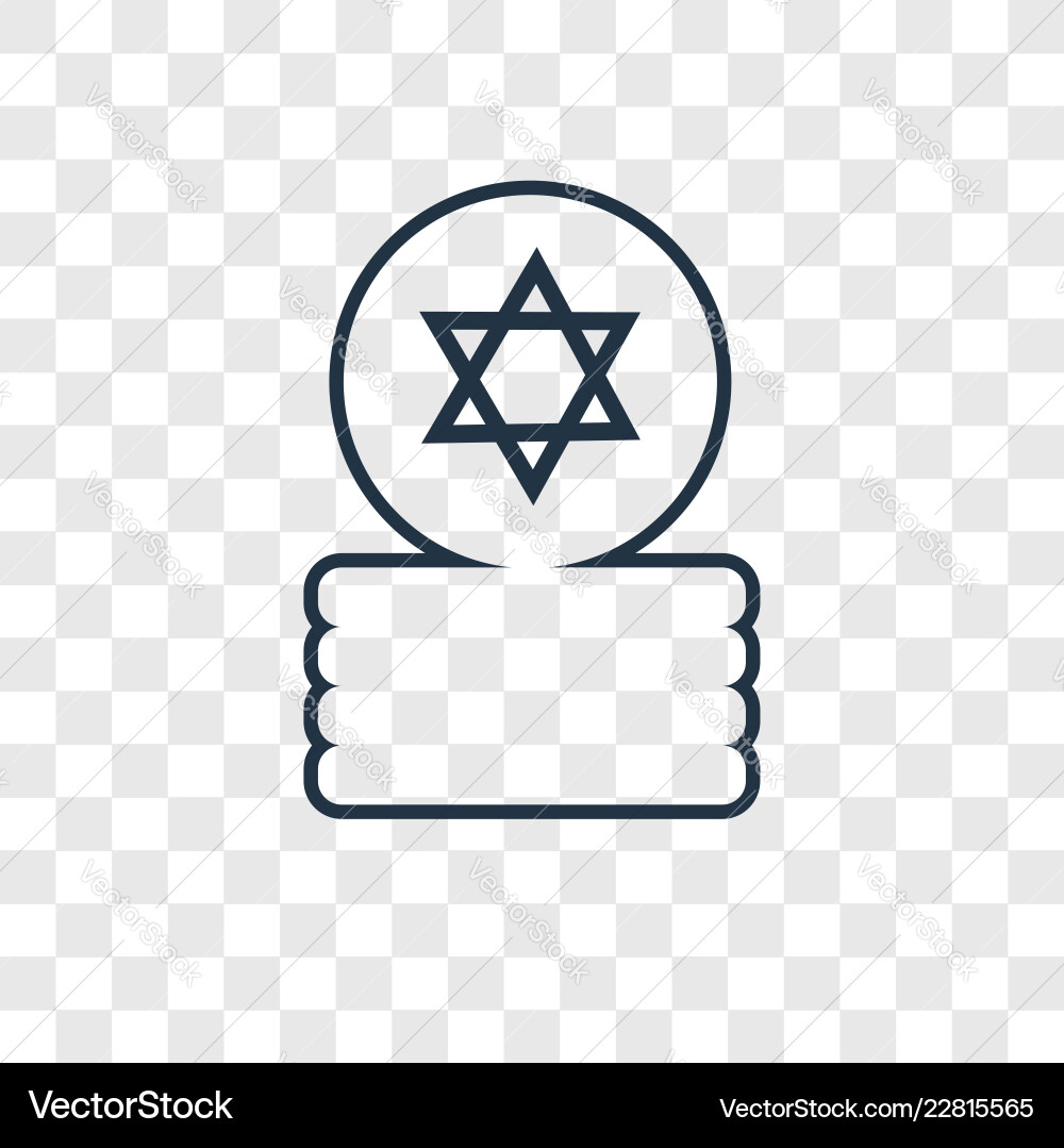 Jewish coins concept linear icon isolated Vector Image