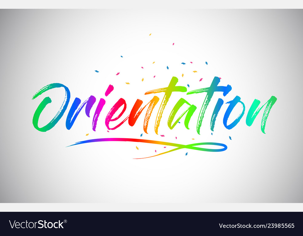 Orientation Creative Word Text Royalty Free Vector Image