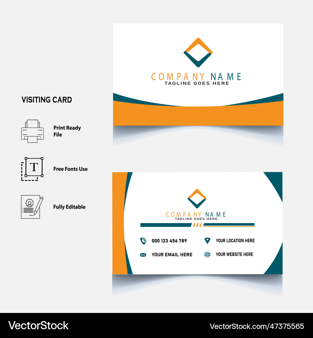 Visiting card design Royalty Free Vector Image