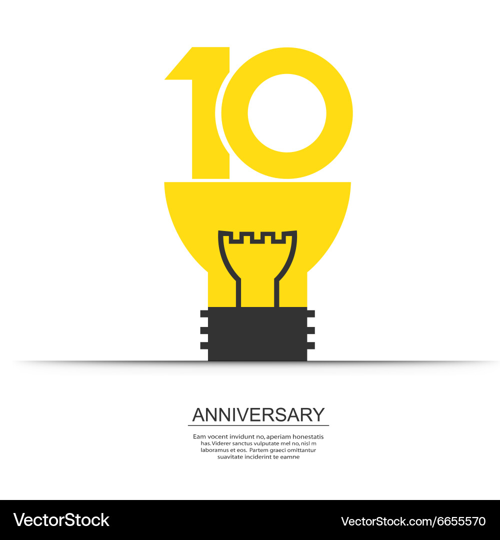 Anniversary icon with abstract elements Royalty Free Vector