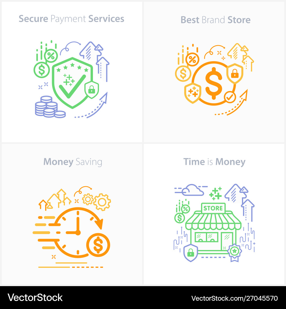 Banking and finance secure payment services best Vector Image