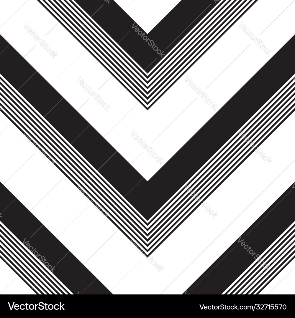 Black and white chevron diagonal stripes seamless Vector Image