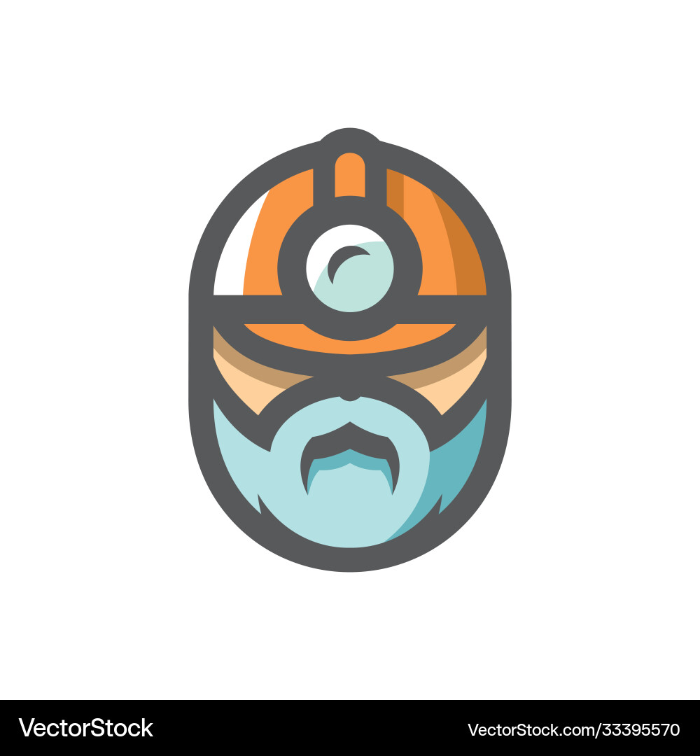 Builder men in a helmet icon cartoon Royalty Free Vector