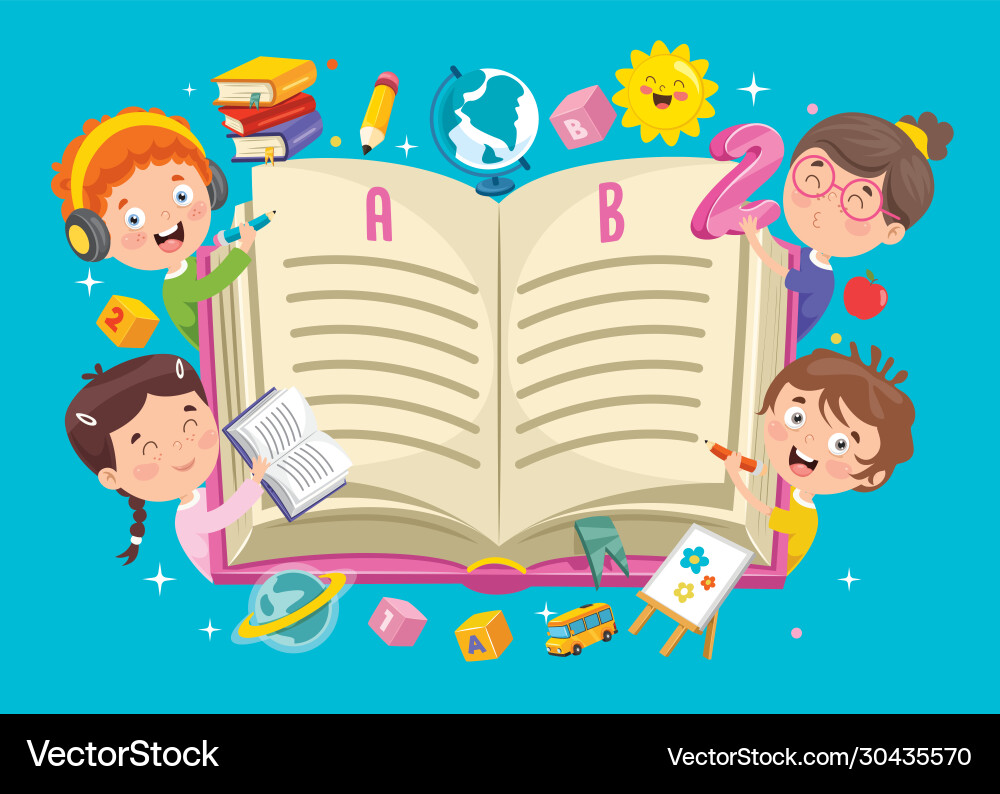 Concept design book Royalty Free Vector Image - VectorStock