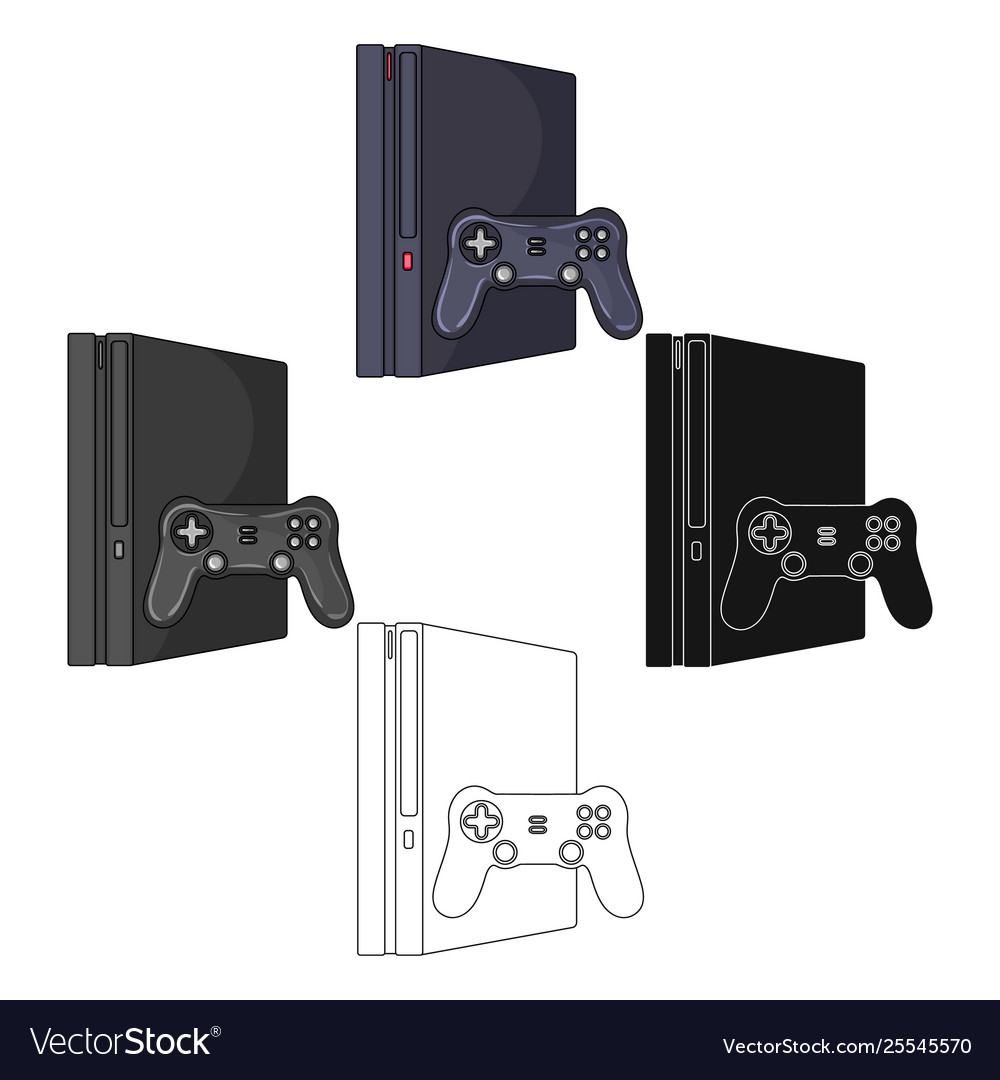 Game console single icon in cartoonblackblack Vector Image Game console single icon in cartoonblackblack Vector Image