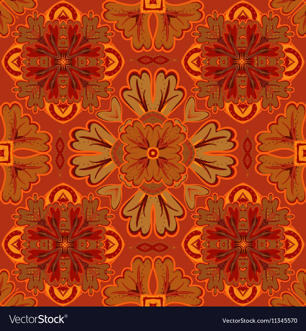 Gorgeous seamless patchwork pattern from dark blue