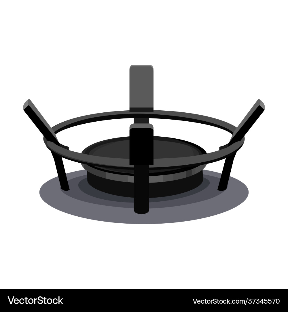 Stove burner cartoon icon Royalty Free Vector Image