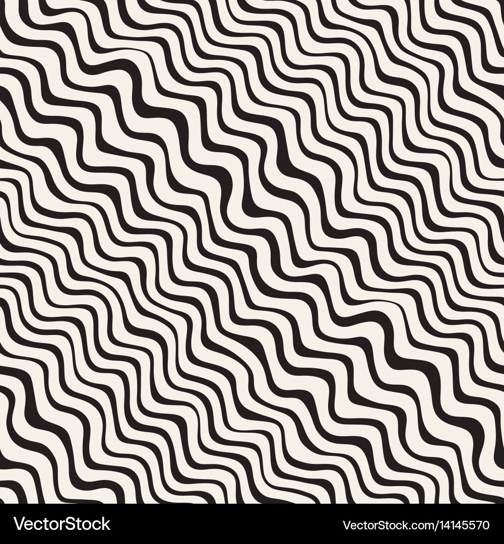 Wavy ripple hand drawn lines abstract geometric Vector Image