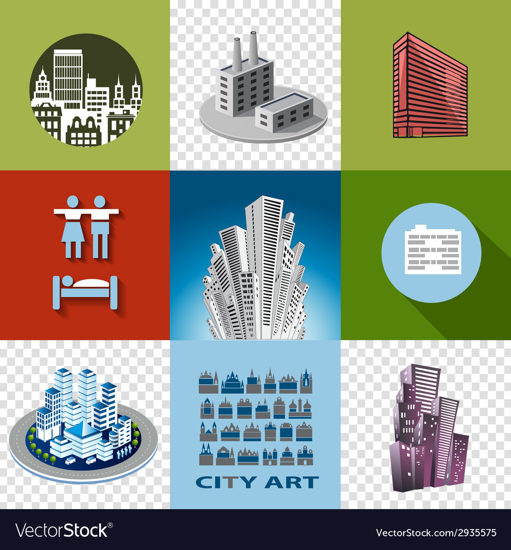 Buildings Royalty Free Vector Image - VectorStock