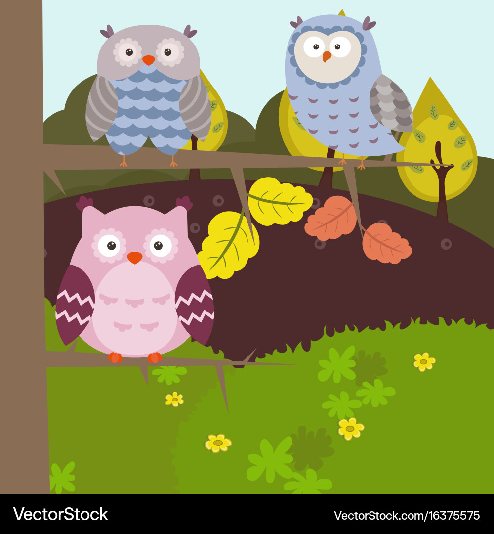 Cartoon forest landscape forest landscape Vector Image