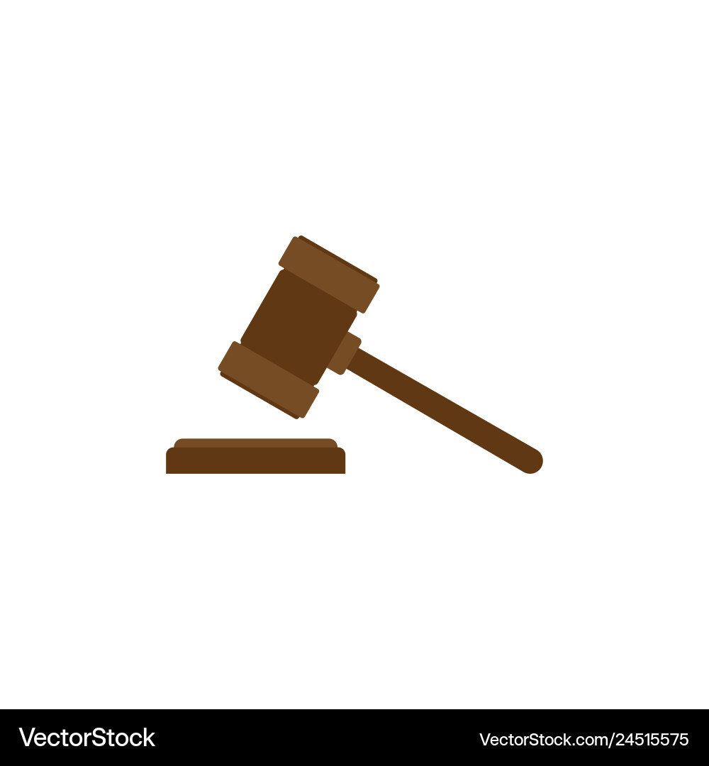 Judge hummer icon auction Royalty Free Vector Image