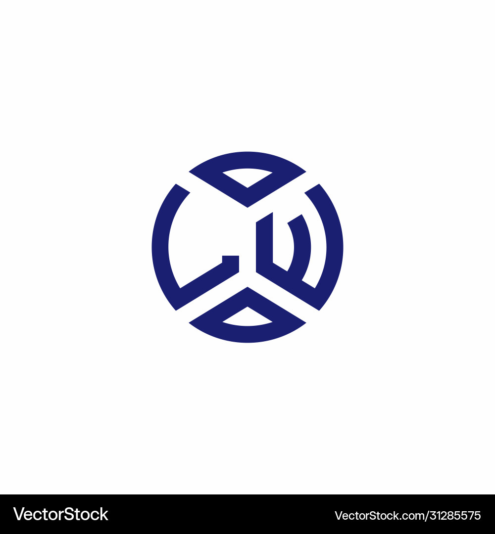 Lw monogram logo with abstract shapes in modern Vector Image