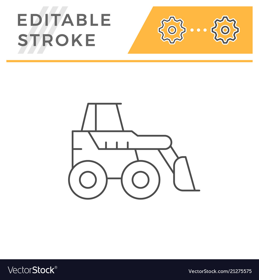 Mini earth mover line icon Royalty Free Vector Image
