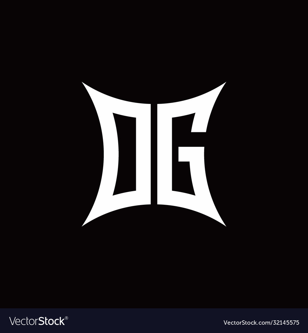 Og monogram logo with sharped shape design Vector Image