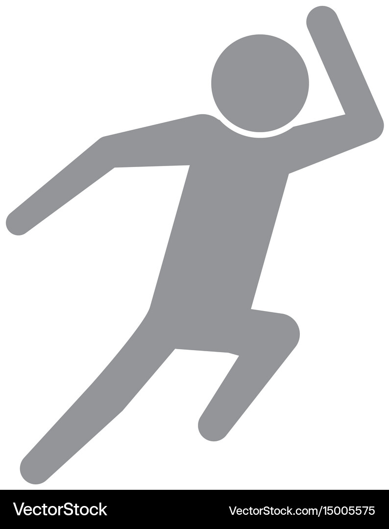 Pictograph man silhouette running concept Vector Image