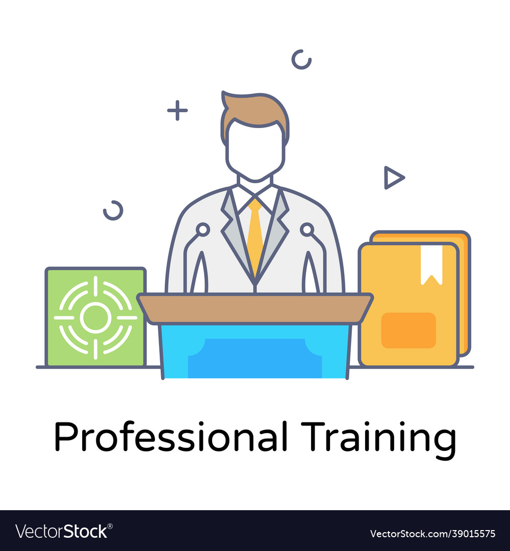 Professional training Royalty Free Vector Image
