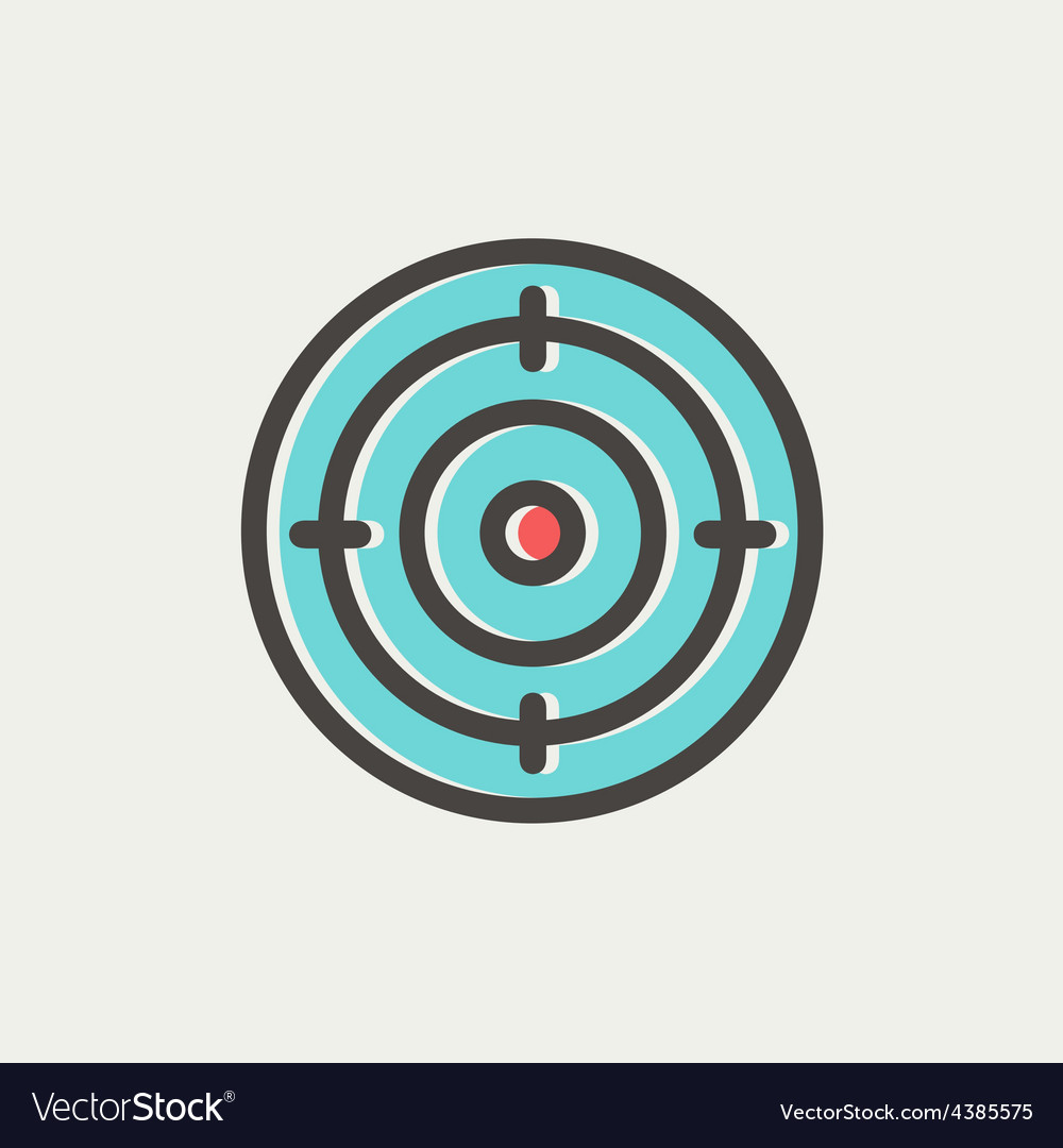 Target thin line icon Royalty Free Vector Image Target thin line icon Royalty Free Vector Image