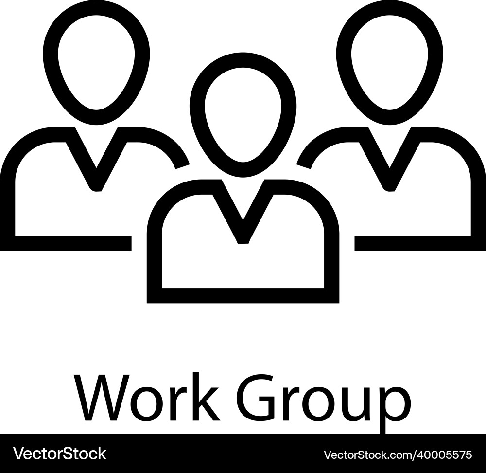 Team line icon isolated group business manager Vector Image