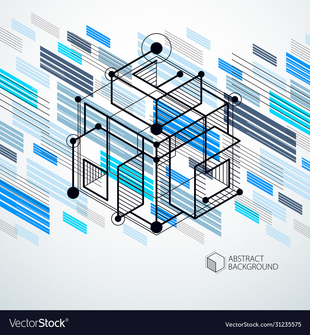 Trendy geometric pattern textured abstract cube Vector Image