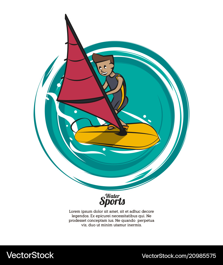 Water sports banner Royalty Free Vector Image - VectorStock